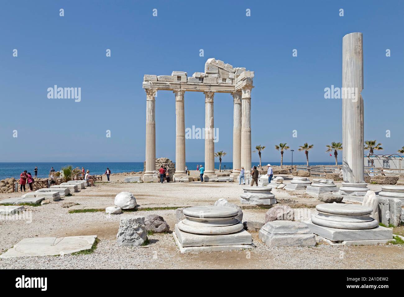 Ruins of the Temple of Apollo, Side, Antalya Province, Turkey Stock ...