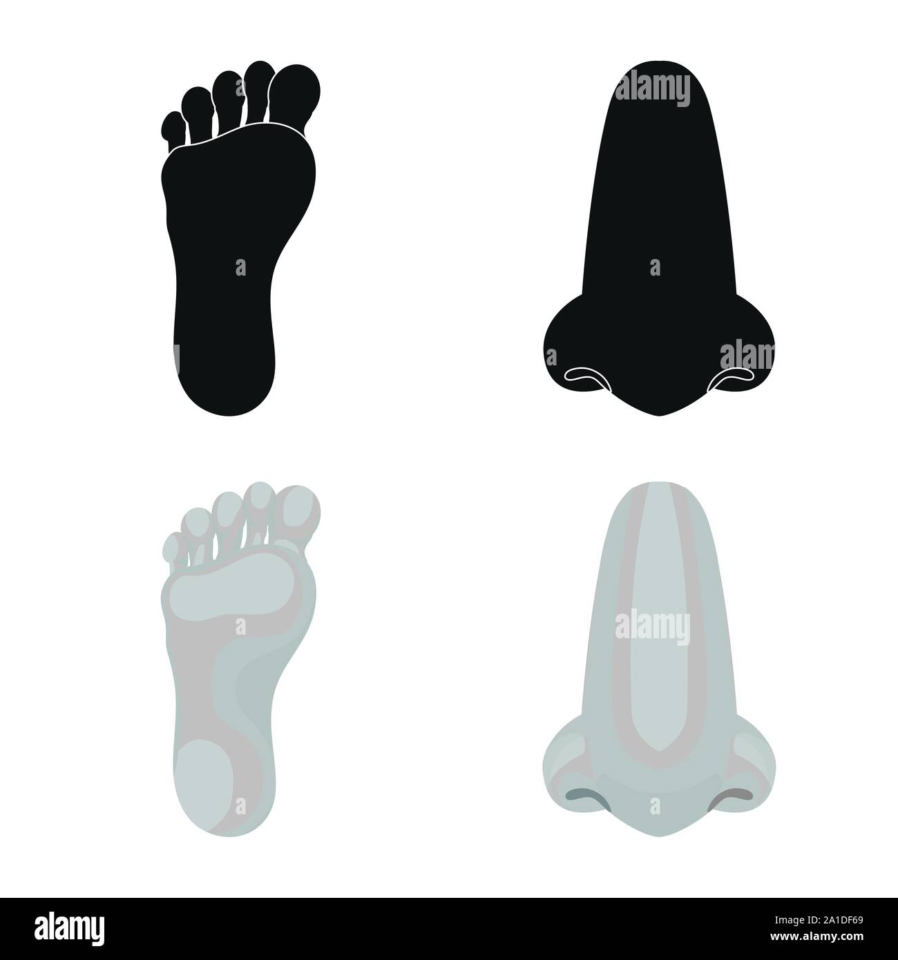 Vector illustration of body and part logo. Set of body and anatomy ...