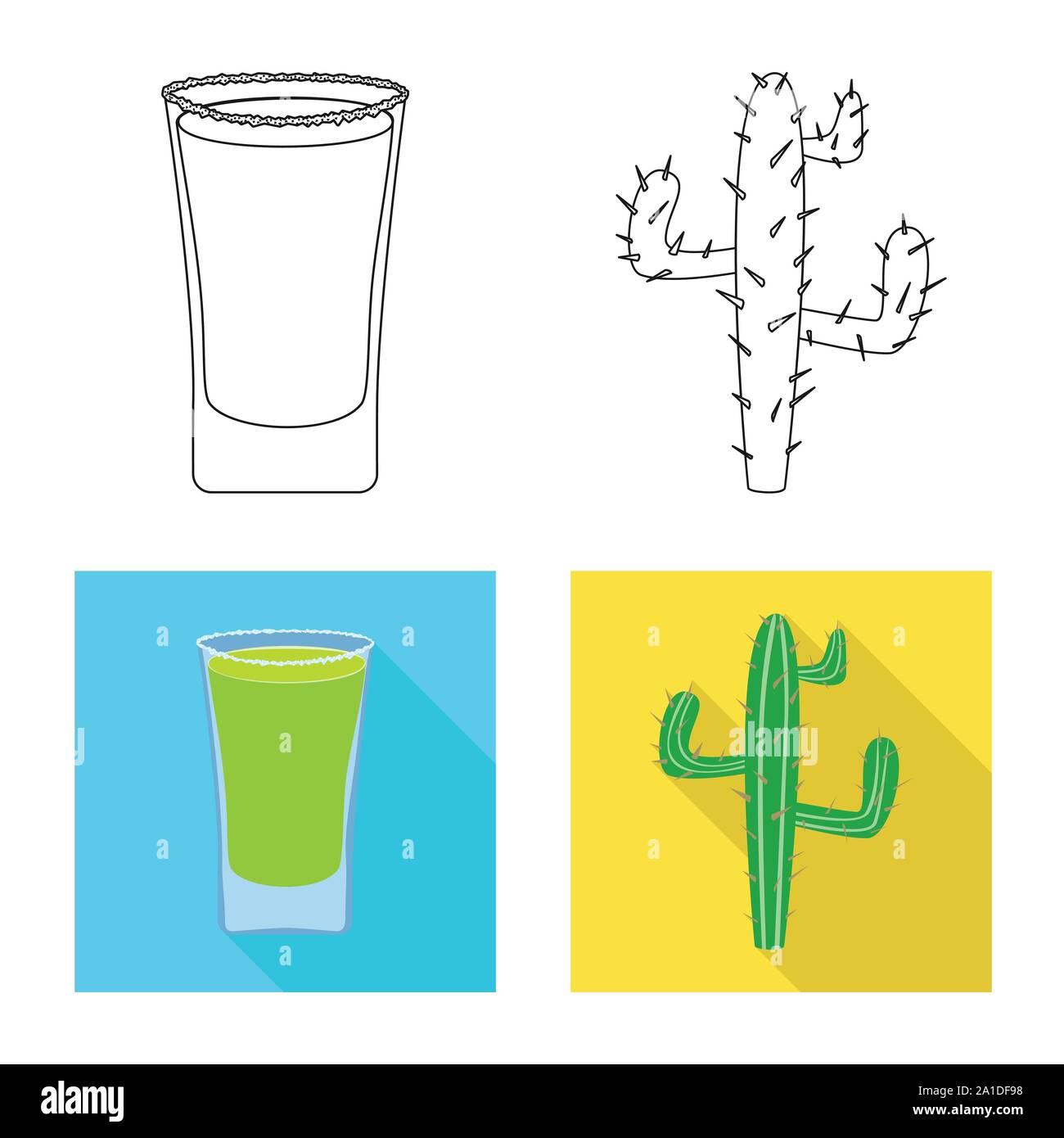 Vector design of cafe and Latin logo. Set of cafe and national stock ...