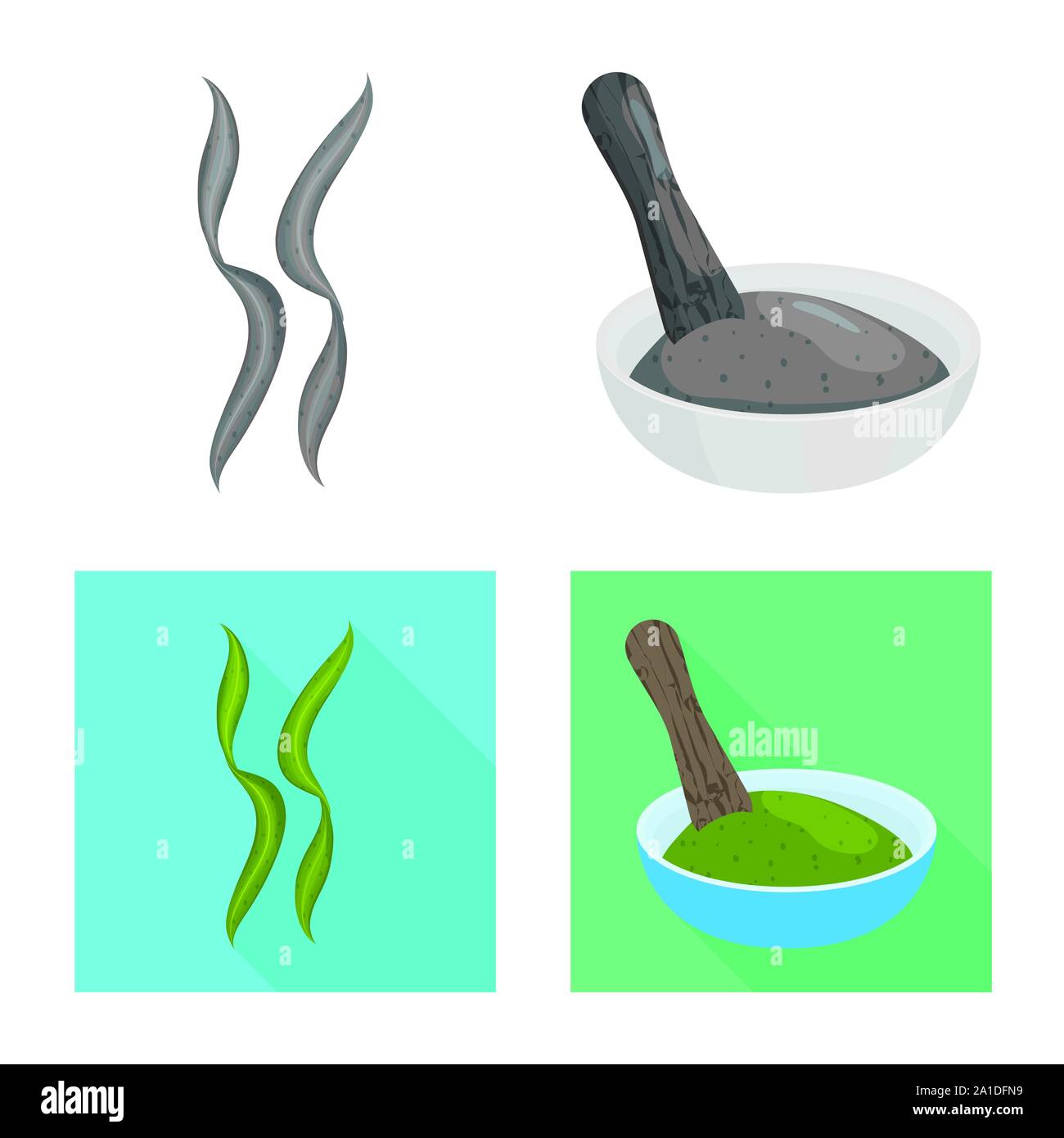 Vector illustration of protein and sea symbol. Collection of protein ...