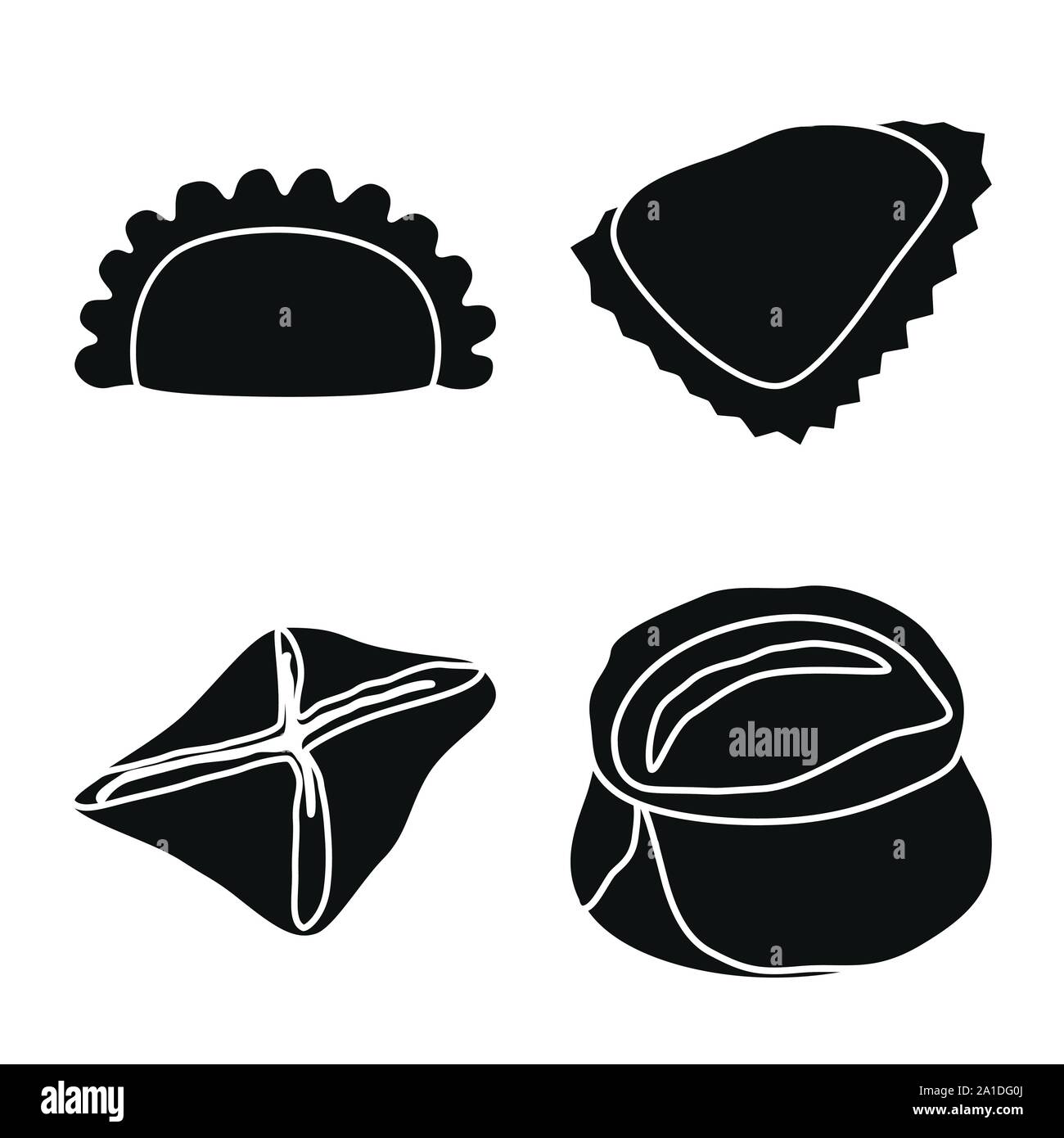 Vector illustration of cuisine and appetizer symbol. Set of cuisine and ...