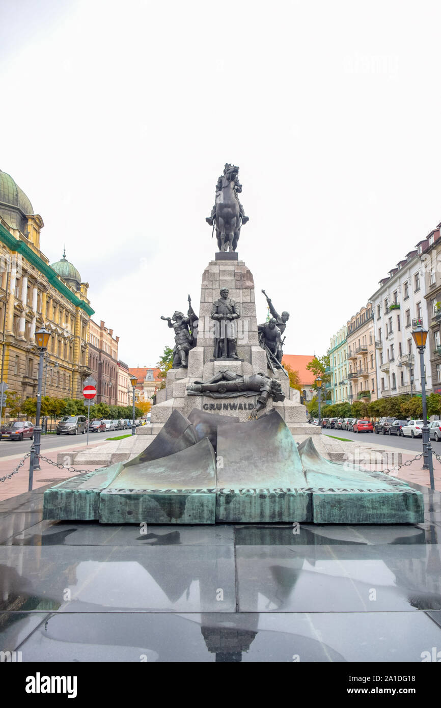 Grunwald Monument, an equestrian statue of King of Poland located at ...