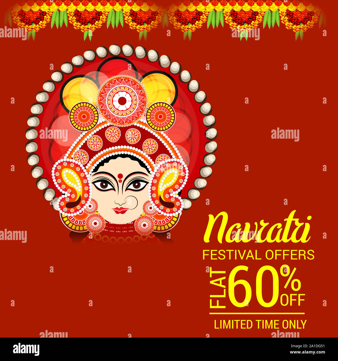 Vector Illustration Of Happy Navratri Celebration Abstract Background ...