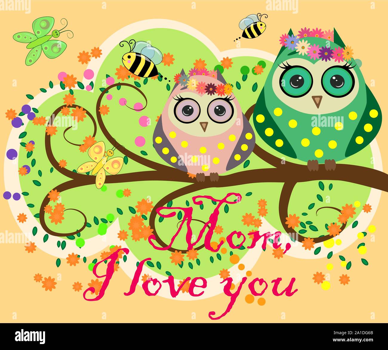 Happy mothersday Stock Vector Images - Alamy