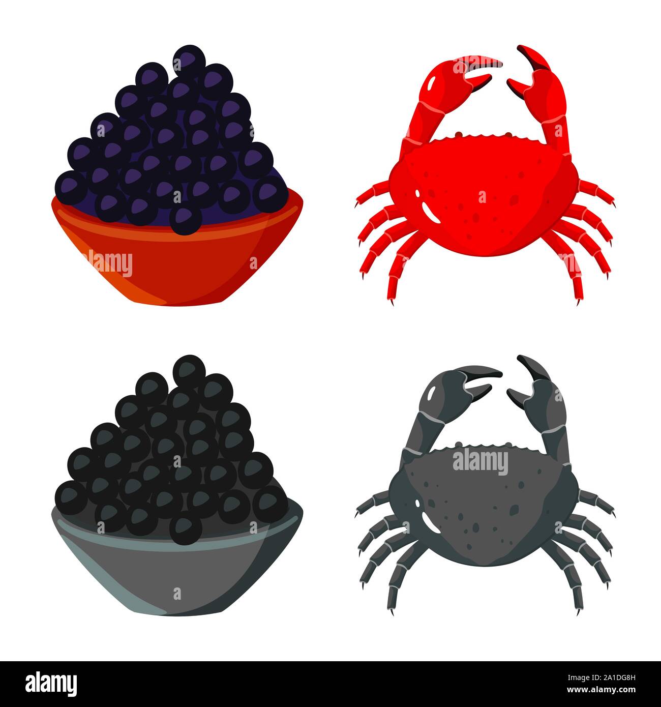 Vector design of taste and product logo. Collection of taste and ...