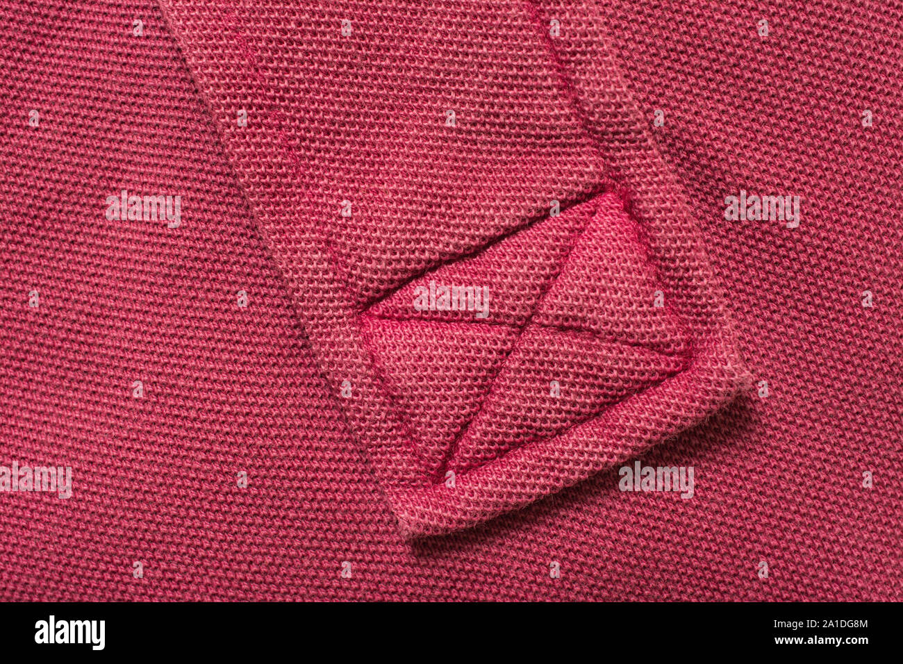 Red polo shirt texture, cotton fabric. Textile background Stock Photo ...