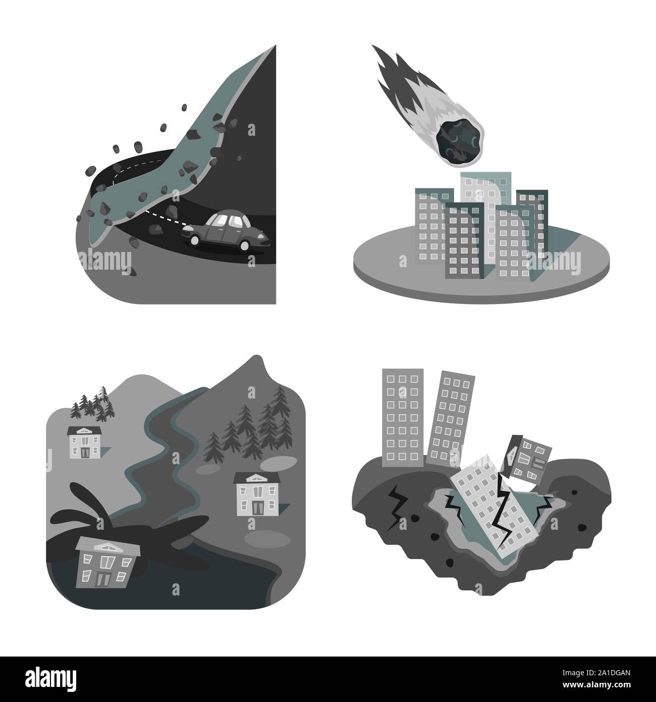 Vector illustration of nature and apocalypse logo. Collection of nature ...