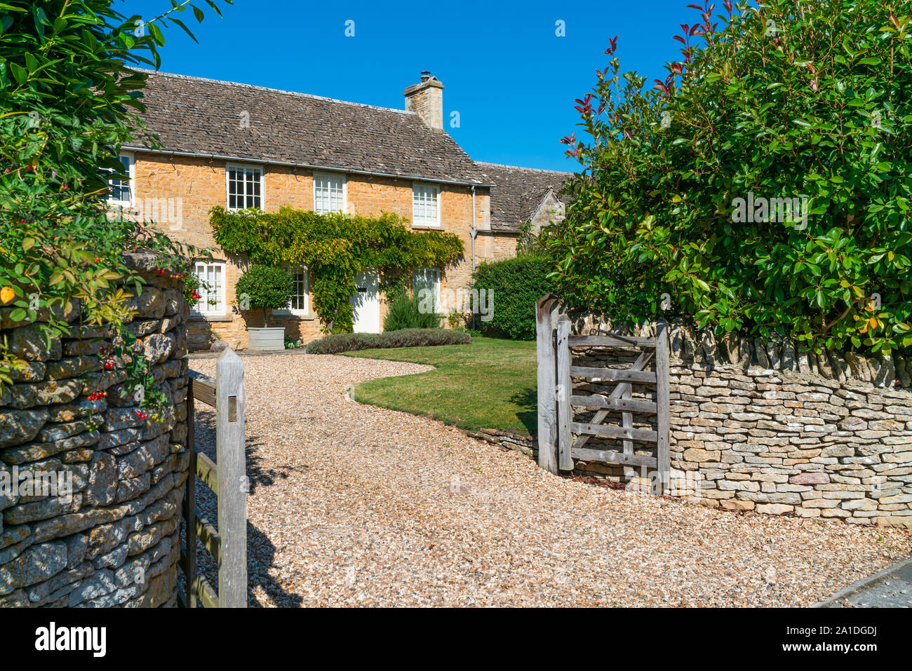 UPPER SLAUGHTER, UK - SEPTEMBER 21, 2019: Upper Slaughter is a quiet ...