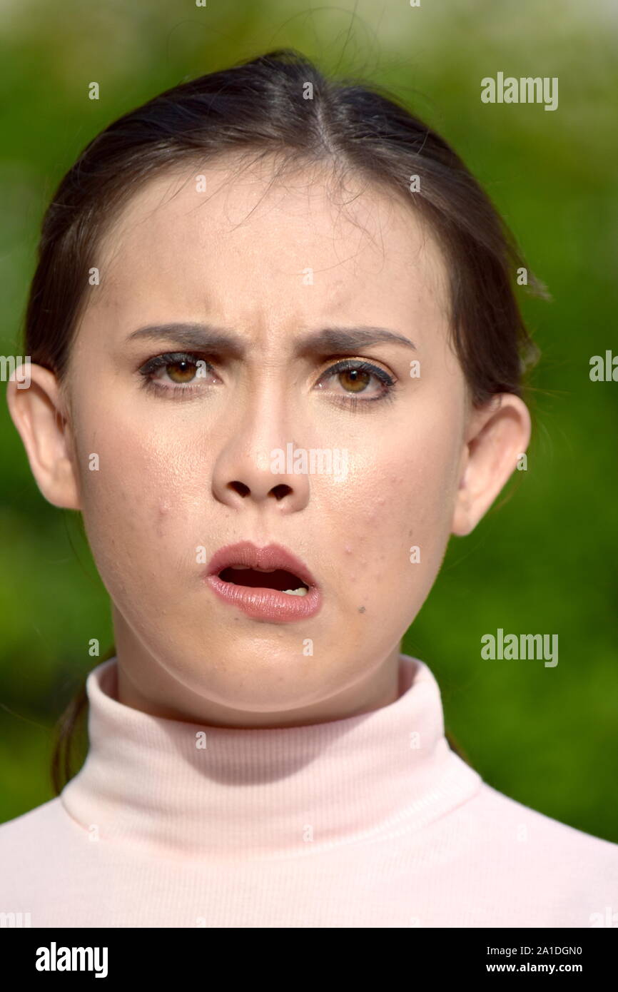 An Attractive Woman And Confusion Stock Photo - Alamy
