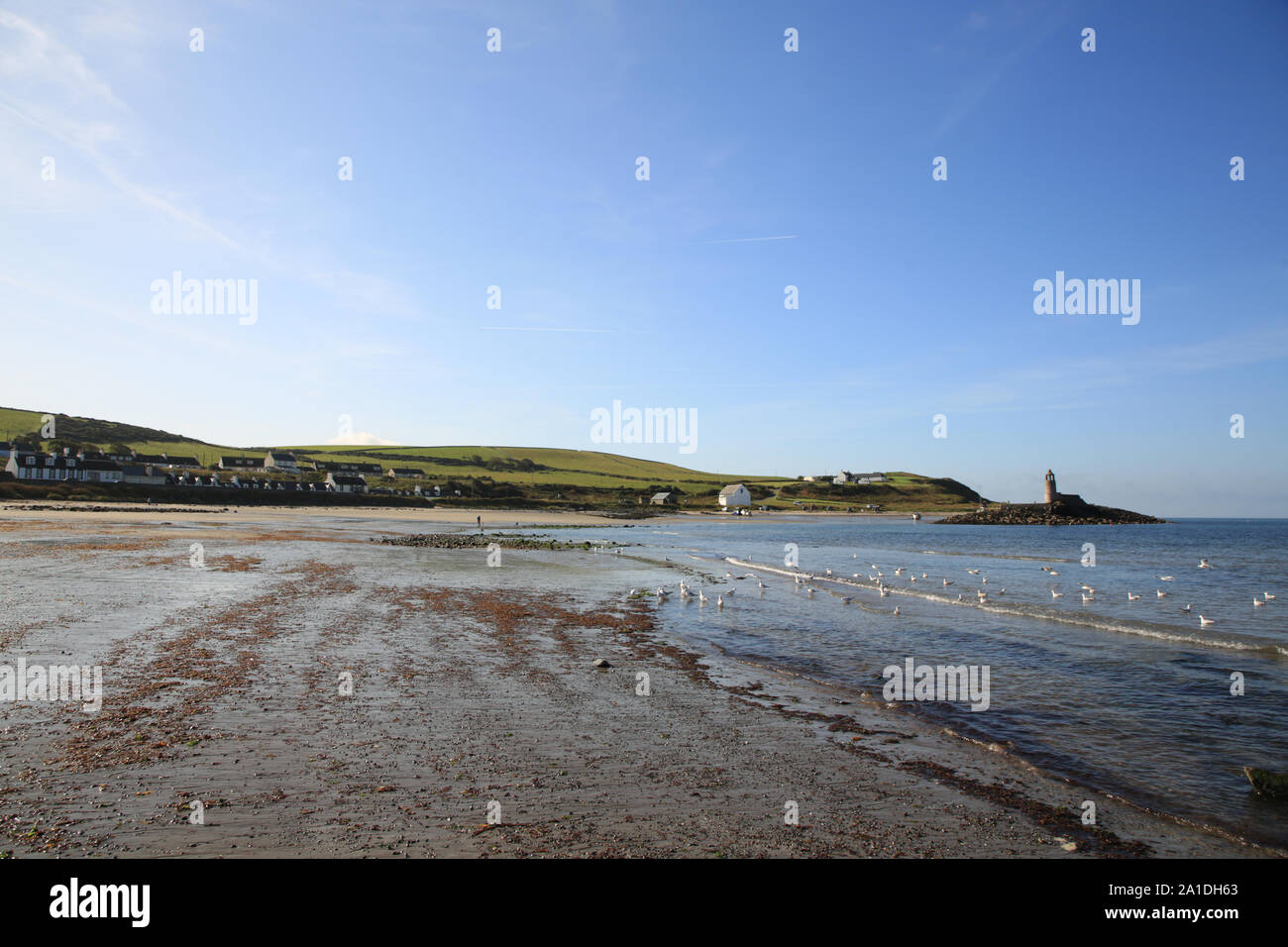 A sunny day at Port Logan beach, Dumfries and Galloway, Scotland, UK ...