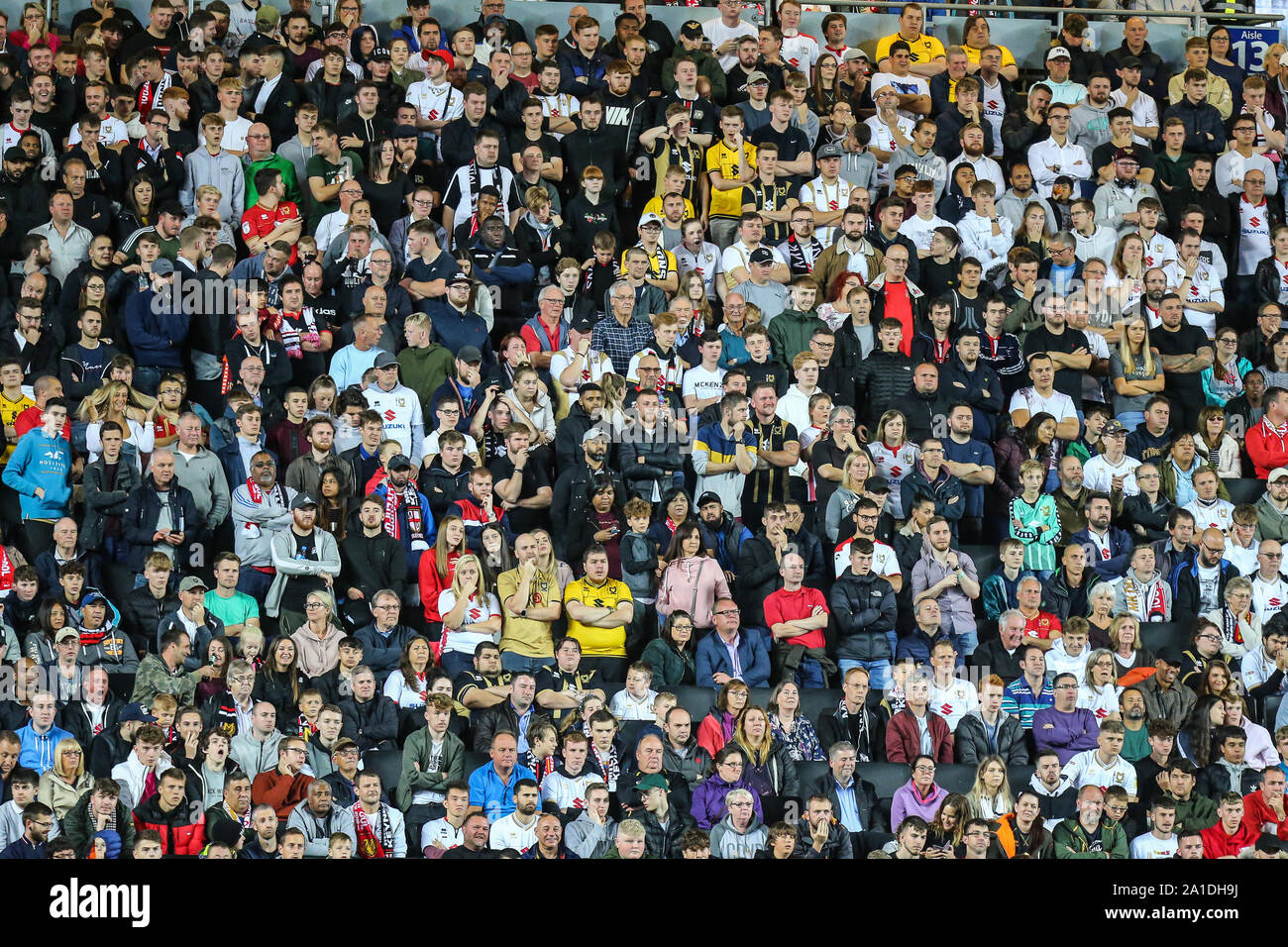 MK Dons supporters during the Carabao Cup match between MK Dons and ...