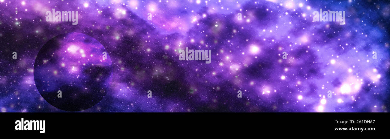 Discovery in astronomy, cosmic abstract and future technology concept ...