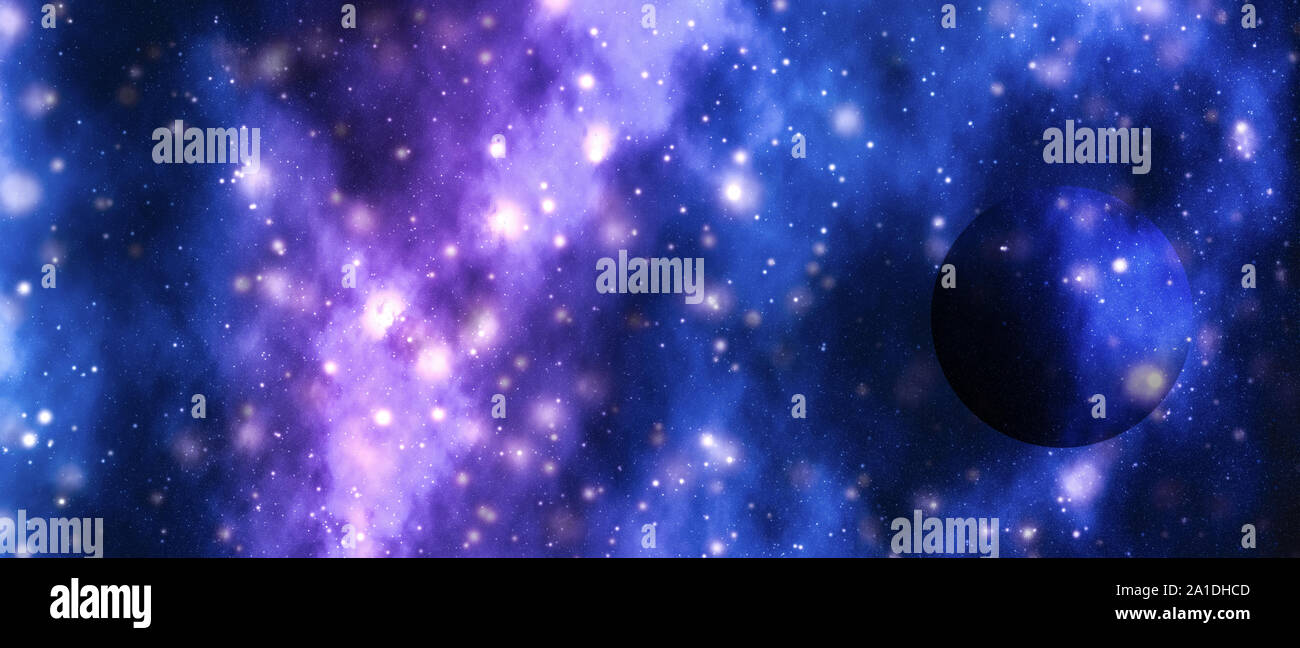 Discovery in astronomy, cosmic abstract and future technology concept ...