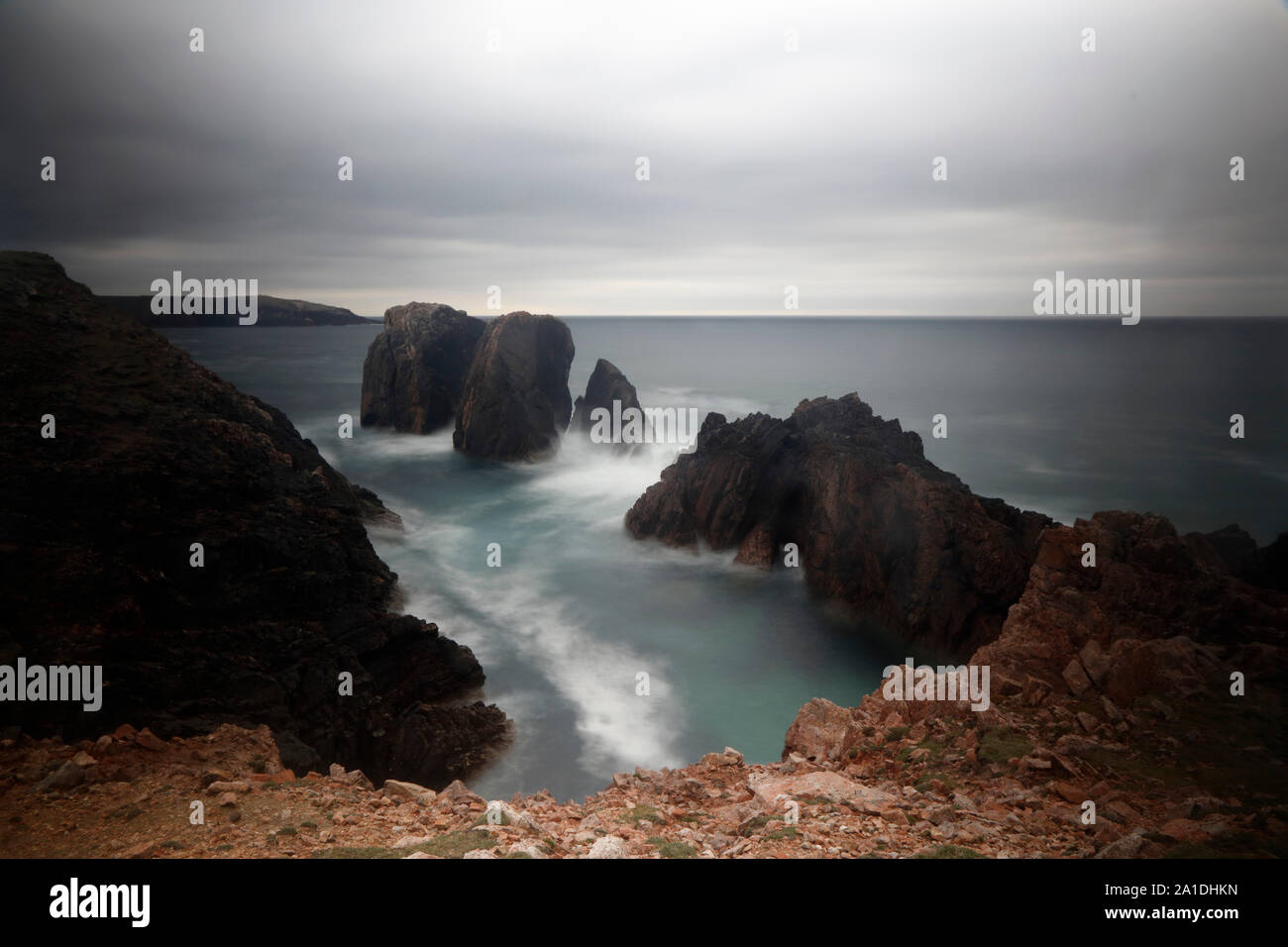 Sea stacks near Mangersta Beach, Isle of Lewis, Outer Hebrides ...