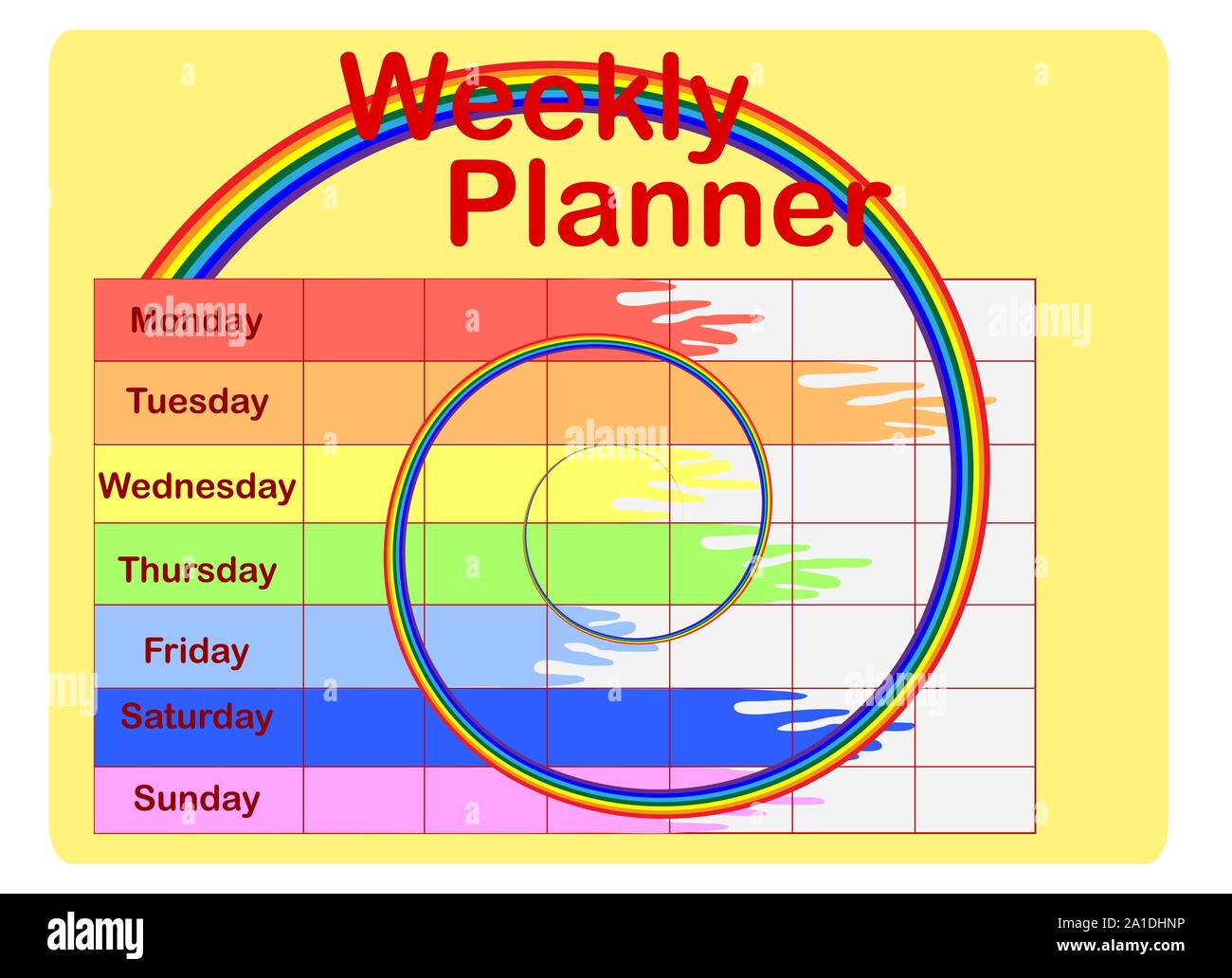 Weekly planner. Cute page for notes. Notebooks,decals, diary, school ...
