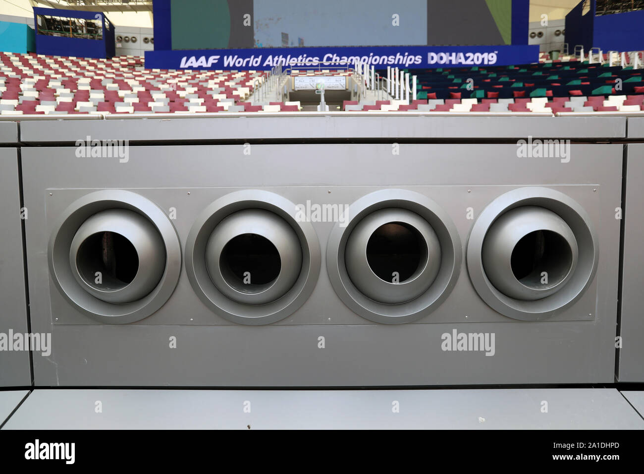 Air Conditioning units at the Khalifa International Stadium ahead of ...