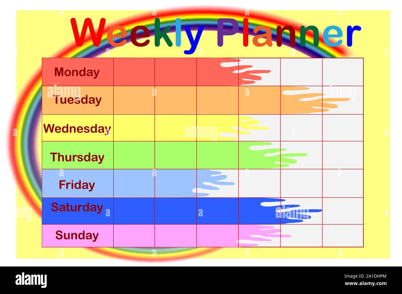 Weekly planner. Cute page for notes. Notebooks,decals, diary, school ...