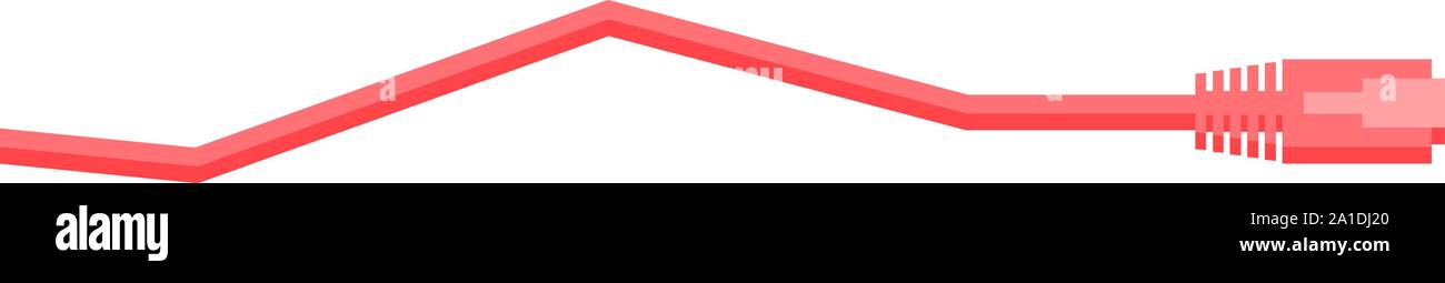 Cat5 or ethernet cable in flat design style vector Stock Vector Image ...