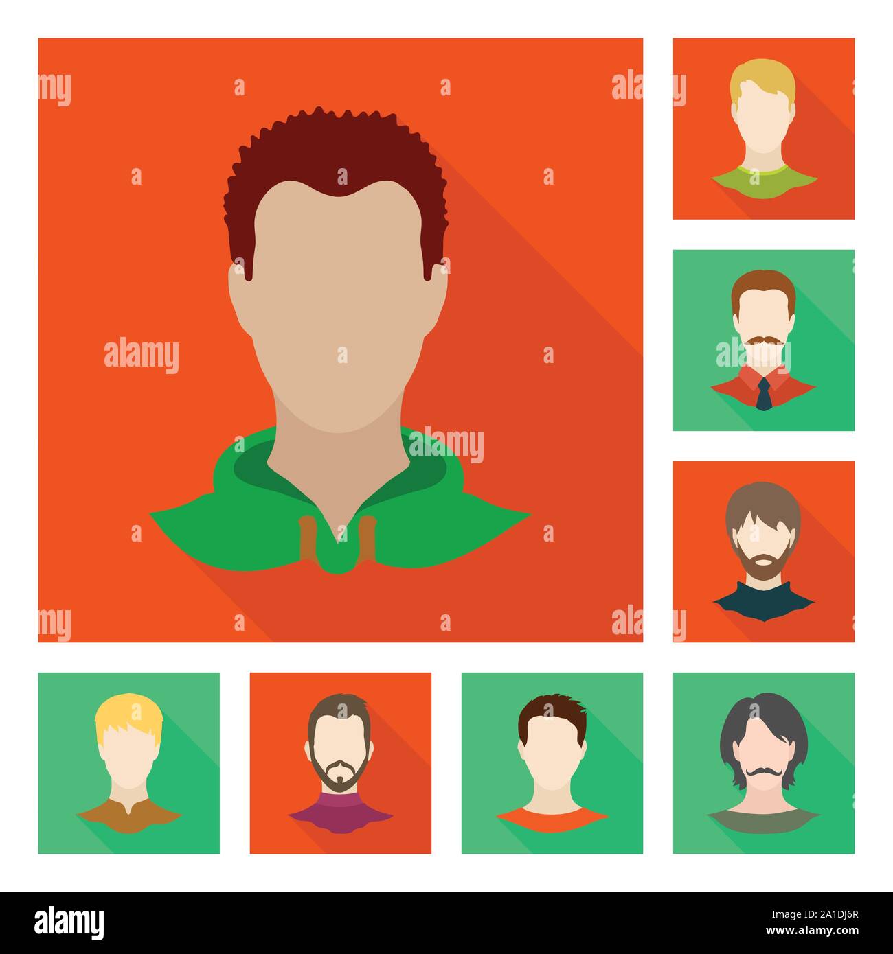 Vector illustration of avatar and dummy symbol. Set of avatar and ...