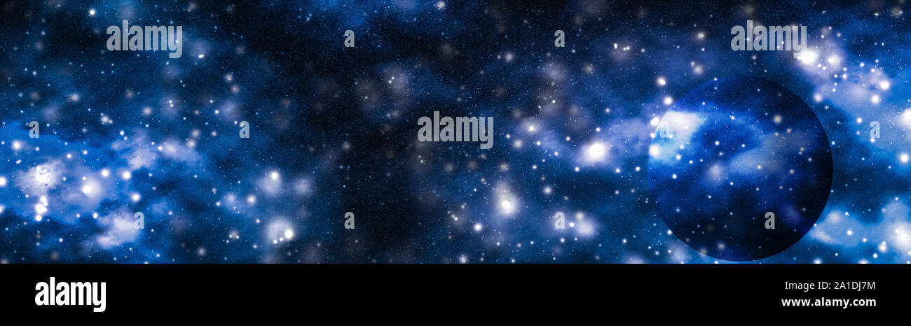 Discovery in astronomy, cosmic abstract and future technology concept ...