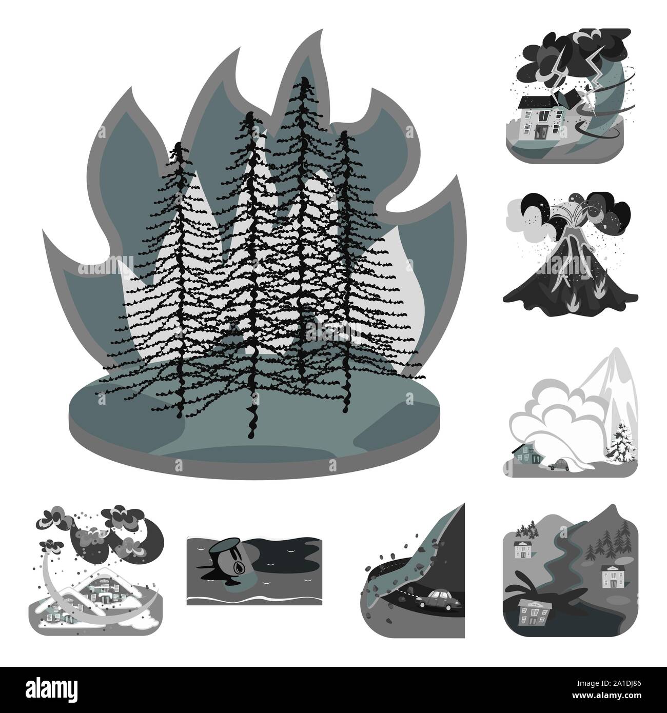 Vector illustration of nature and apocalypse logo. Collection of nature ...