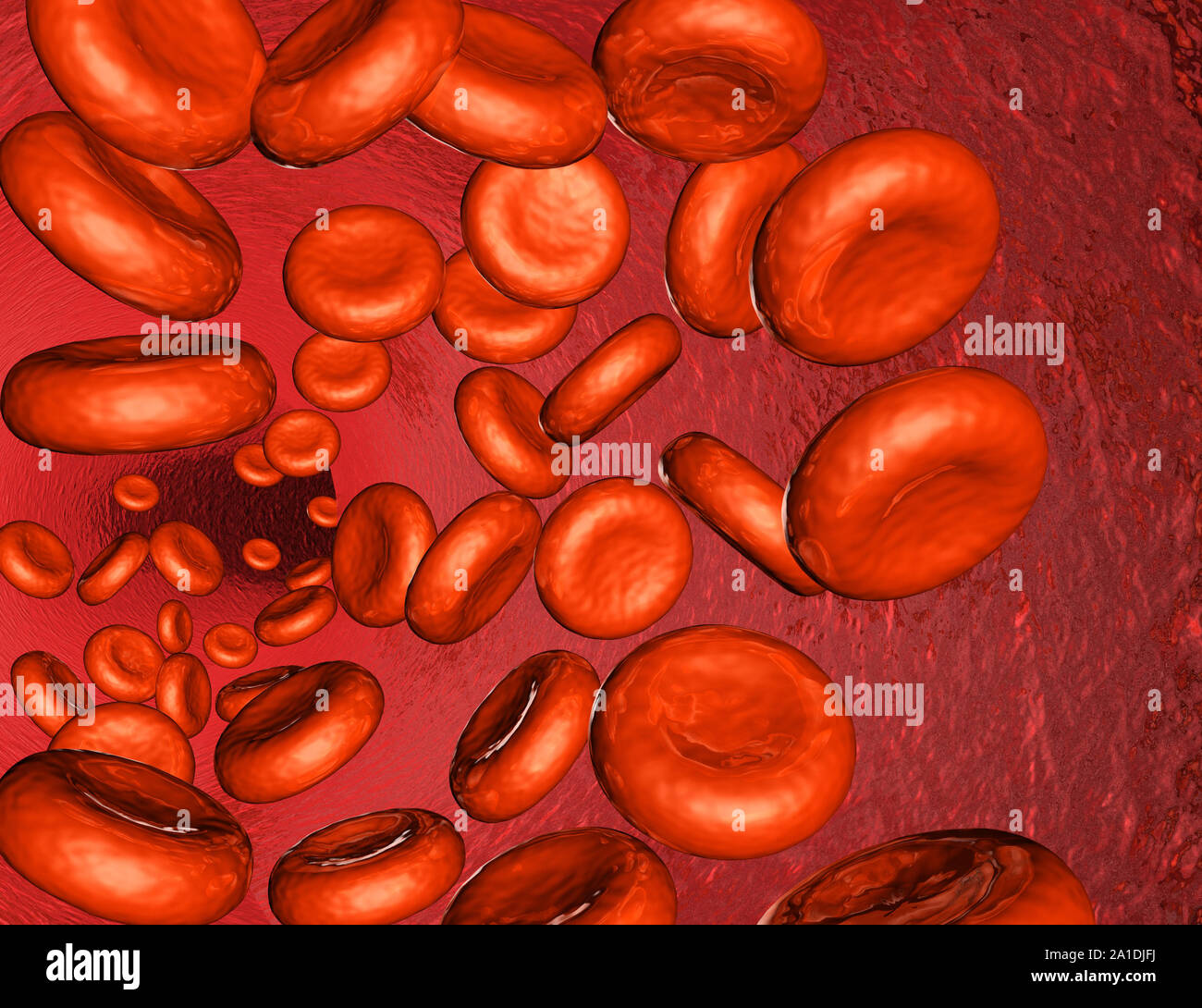 Human vein with blood cells. 3d render Stock Photo - Alamy