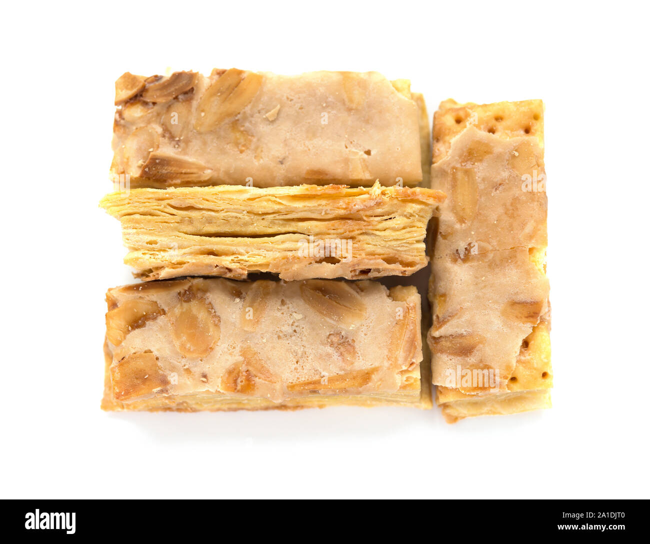 walnut puff pastry on a white background Stock Photo - Alamy