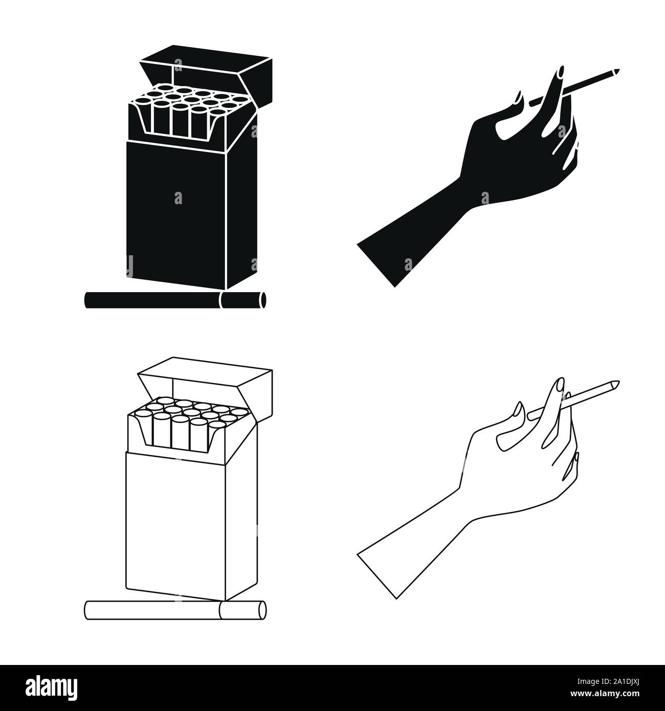 Vector design of refuse and stop icon. Collection of refuse and habit ...