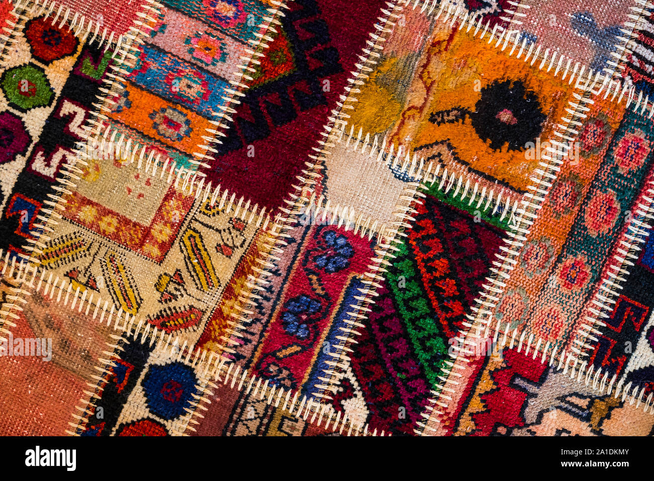 Texture of a piece of old carpet to sew thick threads Stock Photo - Alamy