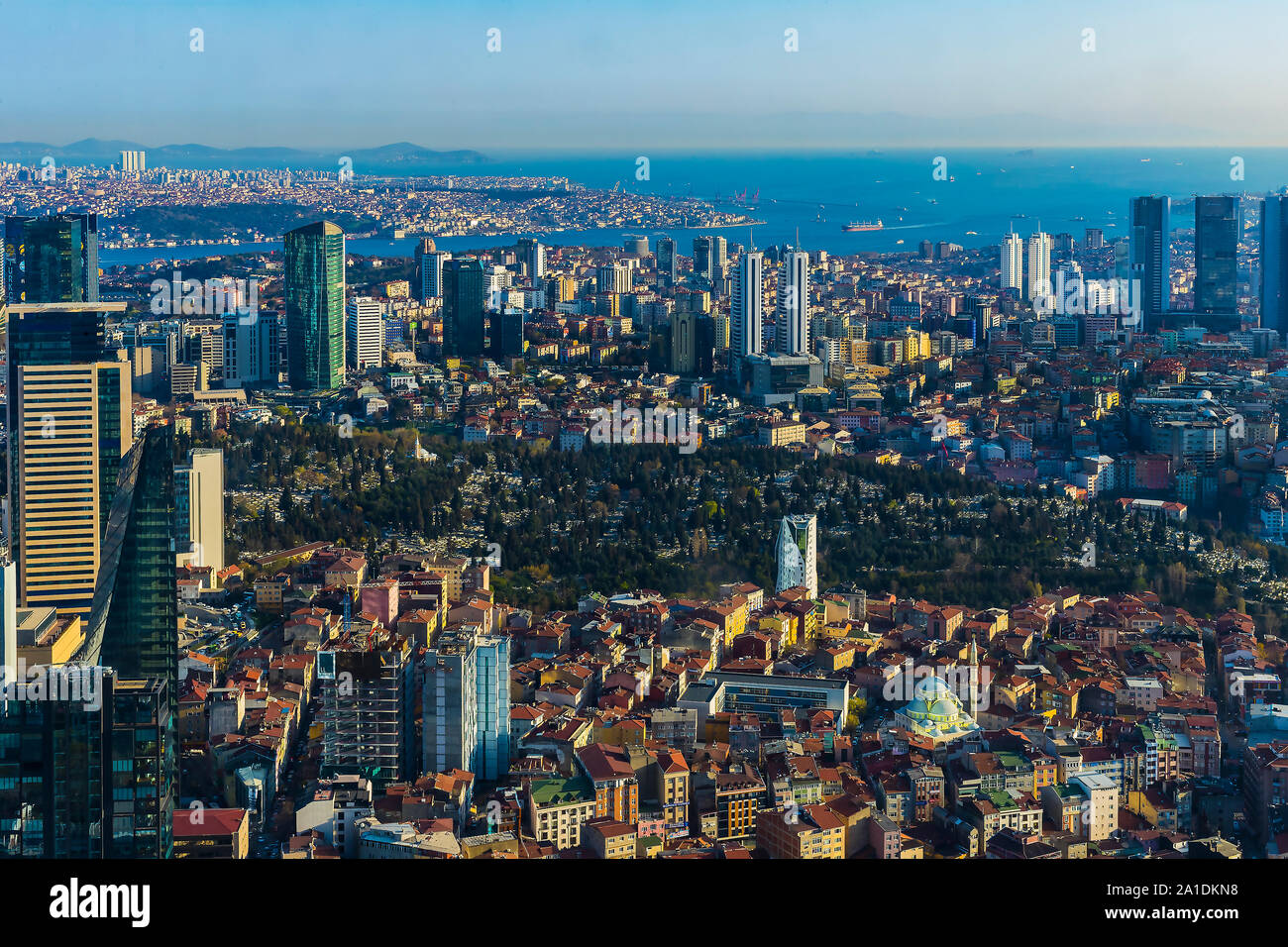 Panorama of the city of Istanbul from the observation platform Sapphire ...