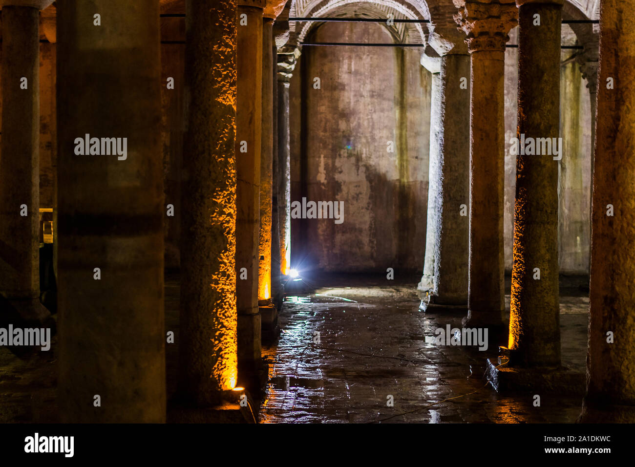 The underground cistern basilica sunken Yerebatan Saray is the largest ...