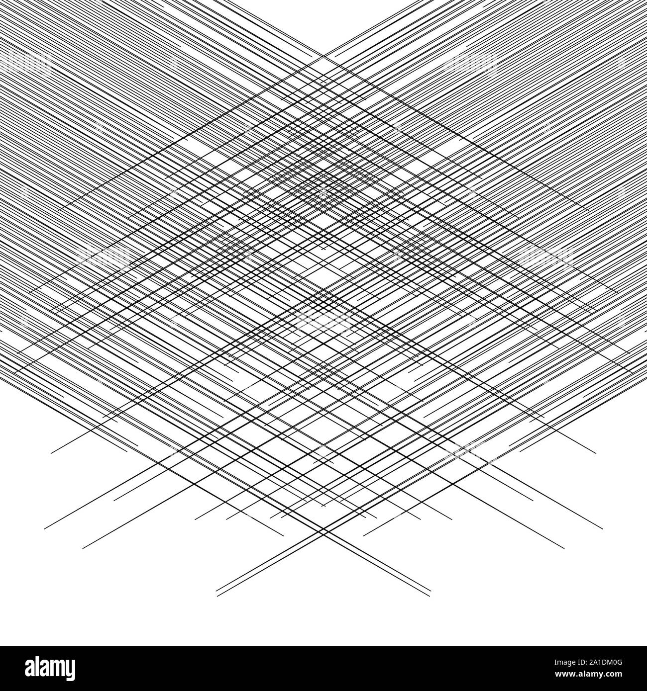 Grid, mesh pattern, texture with dynamic, irregular lines. Intersecting stripes matrix, grating ...