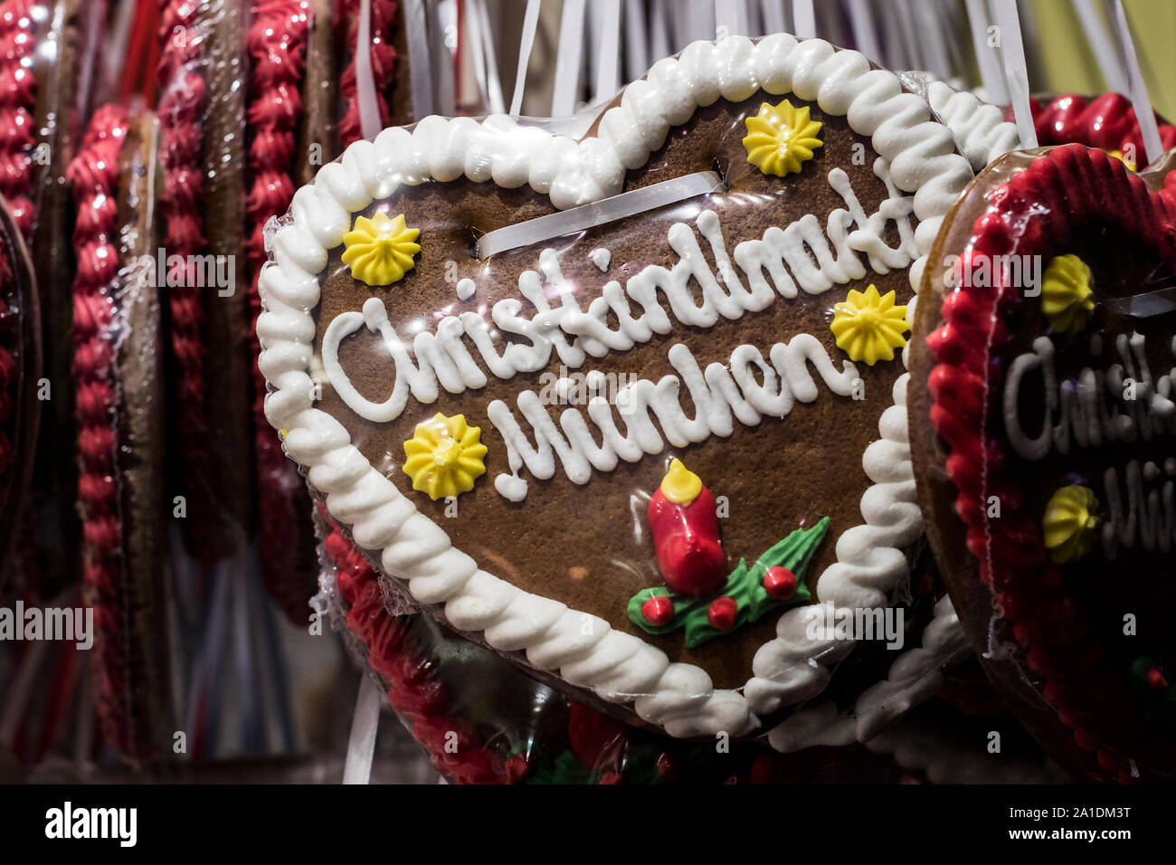 Munich traditional gingerbread at the Christmas market Stock Photo - Alamy