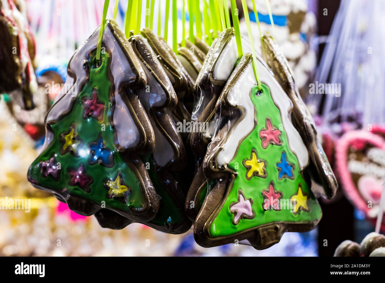 Munich traditional gingerbread at the Christmas market Stock Photo - Alamy