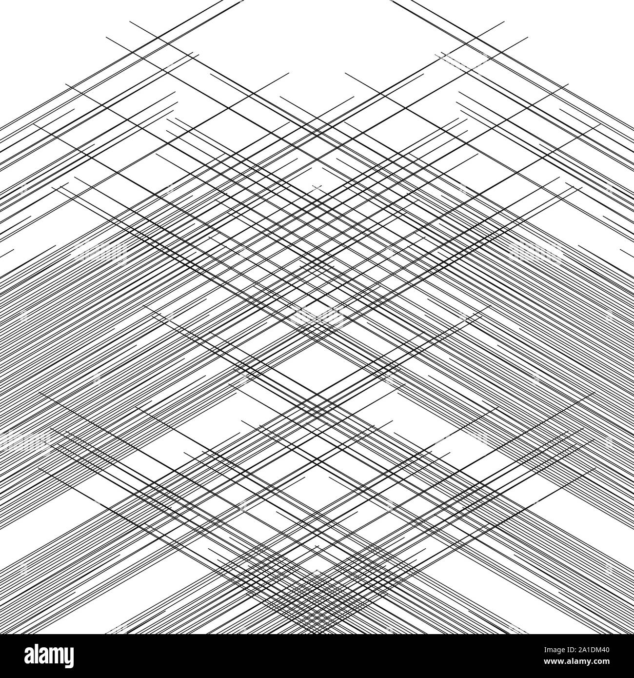 Grid, mesh pattern, texture with dynamic, irregular lines. Intersecting stripes matrix, grating ...