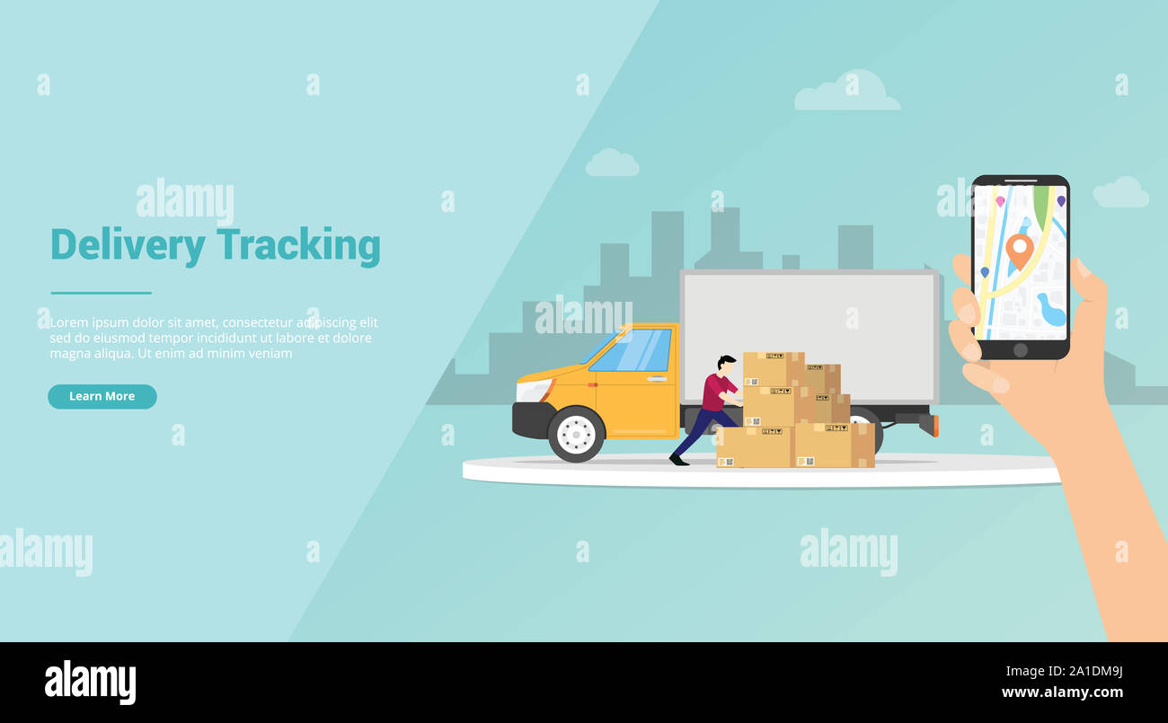 online tracking delivery track with hand hold smartphone gps maps for ...