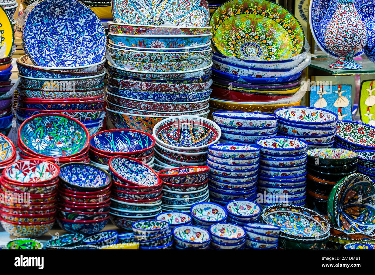 Traditional Turkish decorative ceramics for interior decoration Stock ...