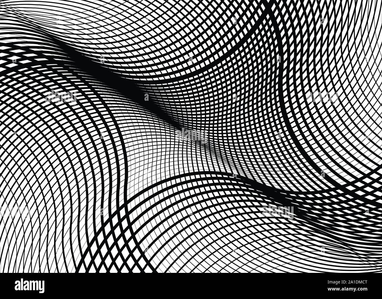 Irregular geometric pattern, background with wavy, waving grid, mesh of ...