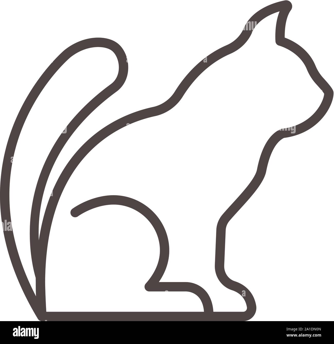 Cat Icon. Concept for Healthcare Medicine and Pet Care. Outline and ...