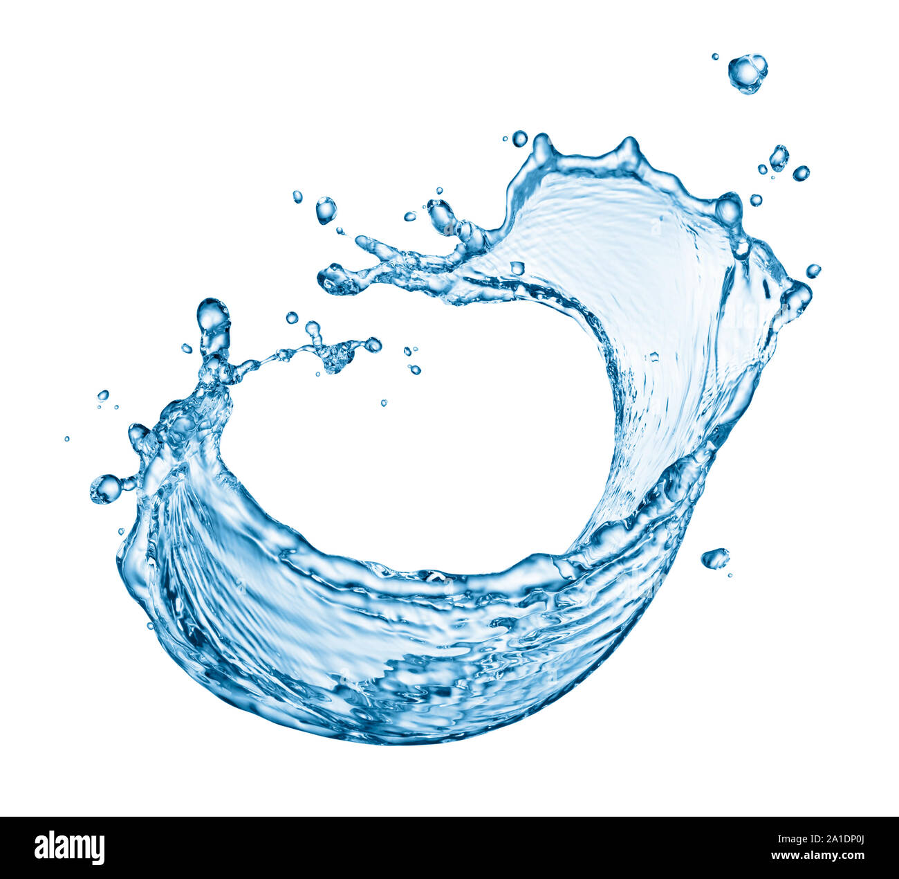 curve water splash isolated on white background Stock Photo - Alamy