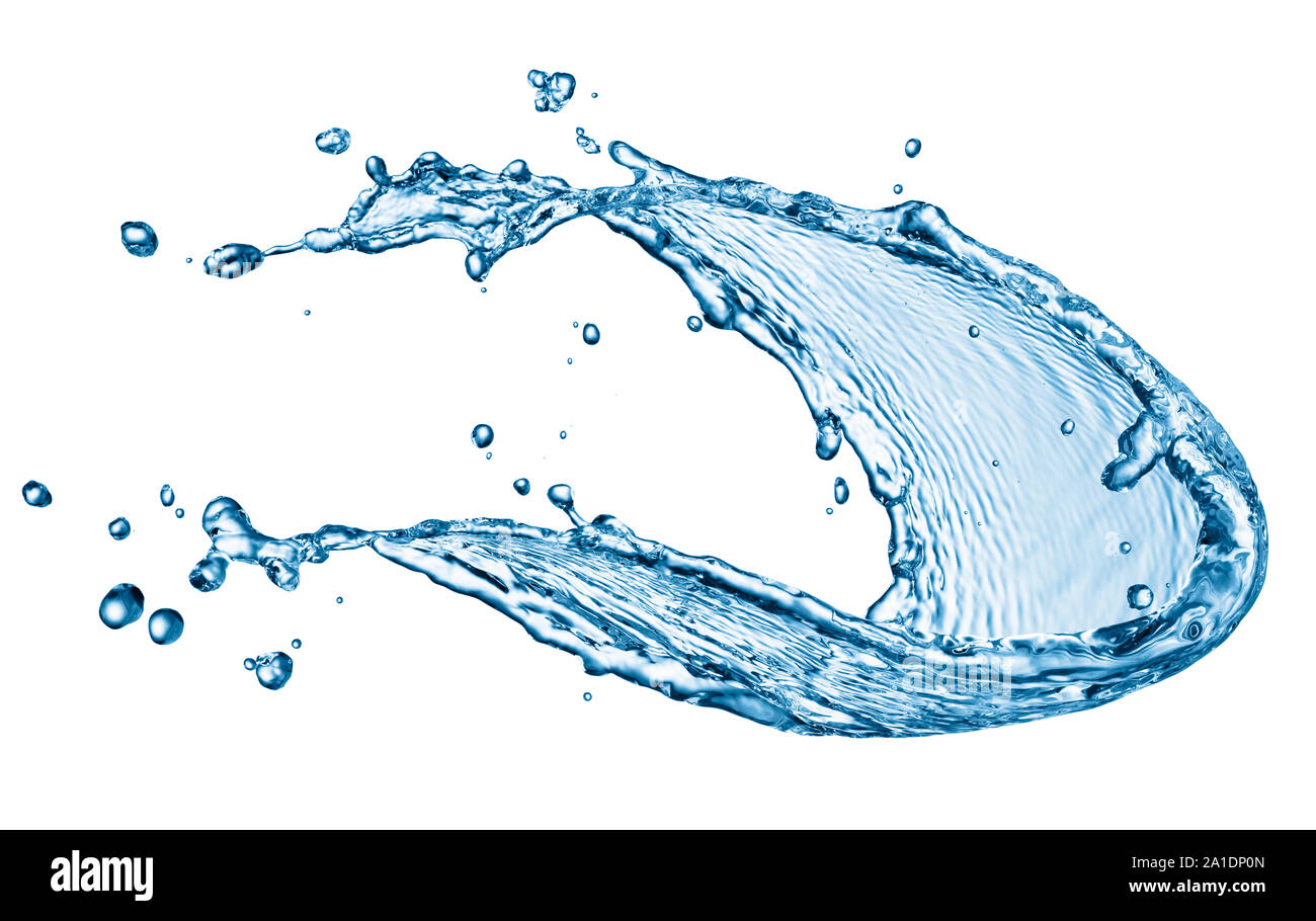curve water splash isolated on white background Stock Photo - Alamy