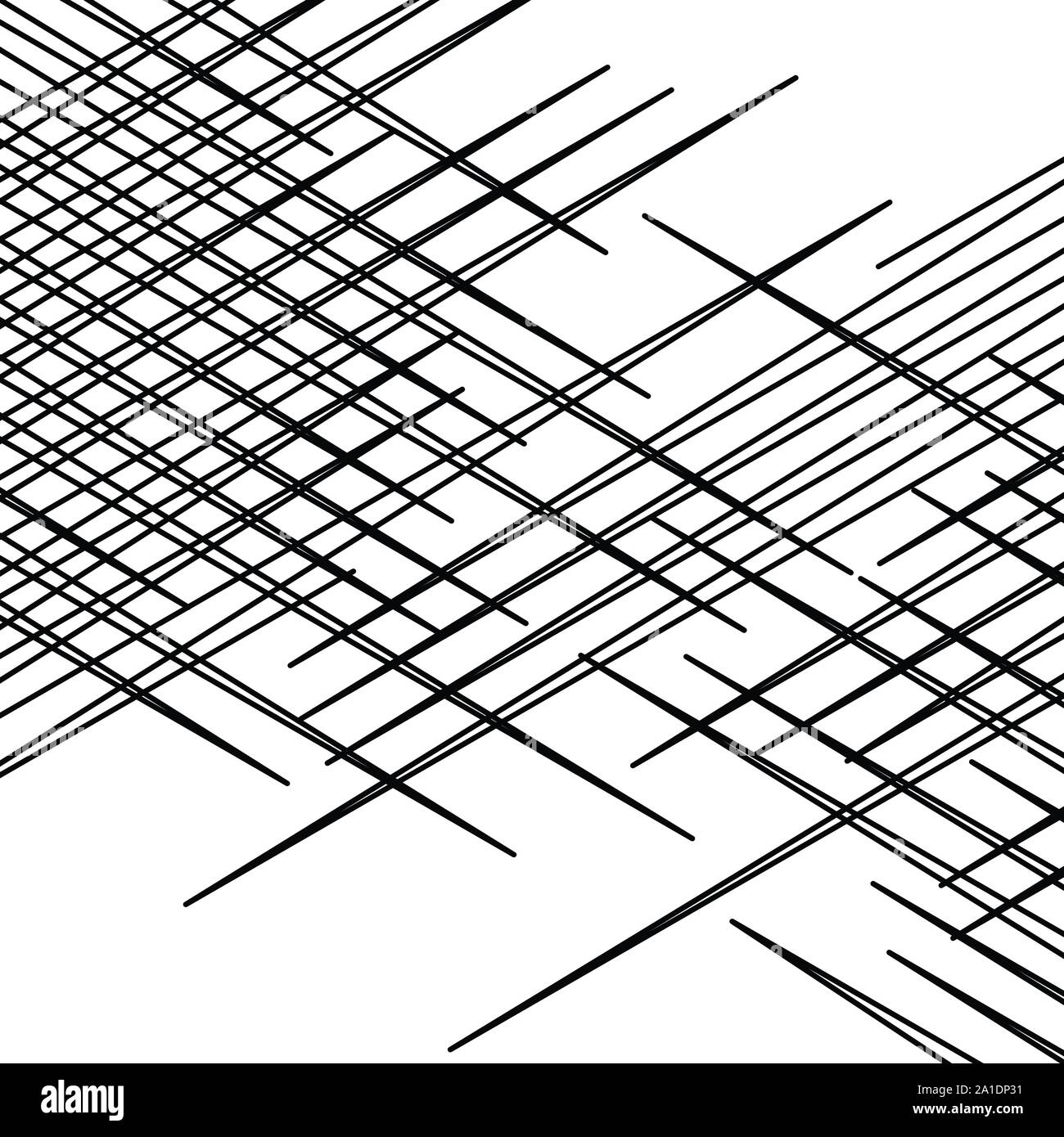 Grid, mesh pattern, texture with dynamic, irregular lines. Intersecting stripes matrix, grating ...