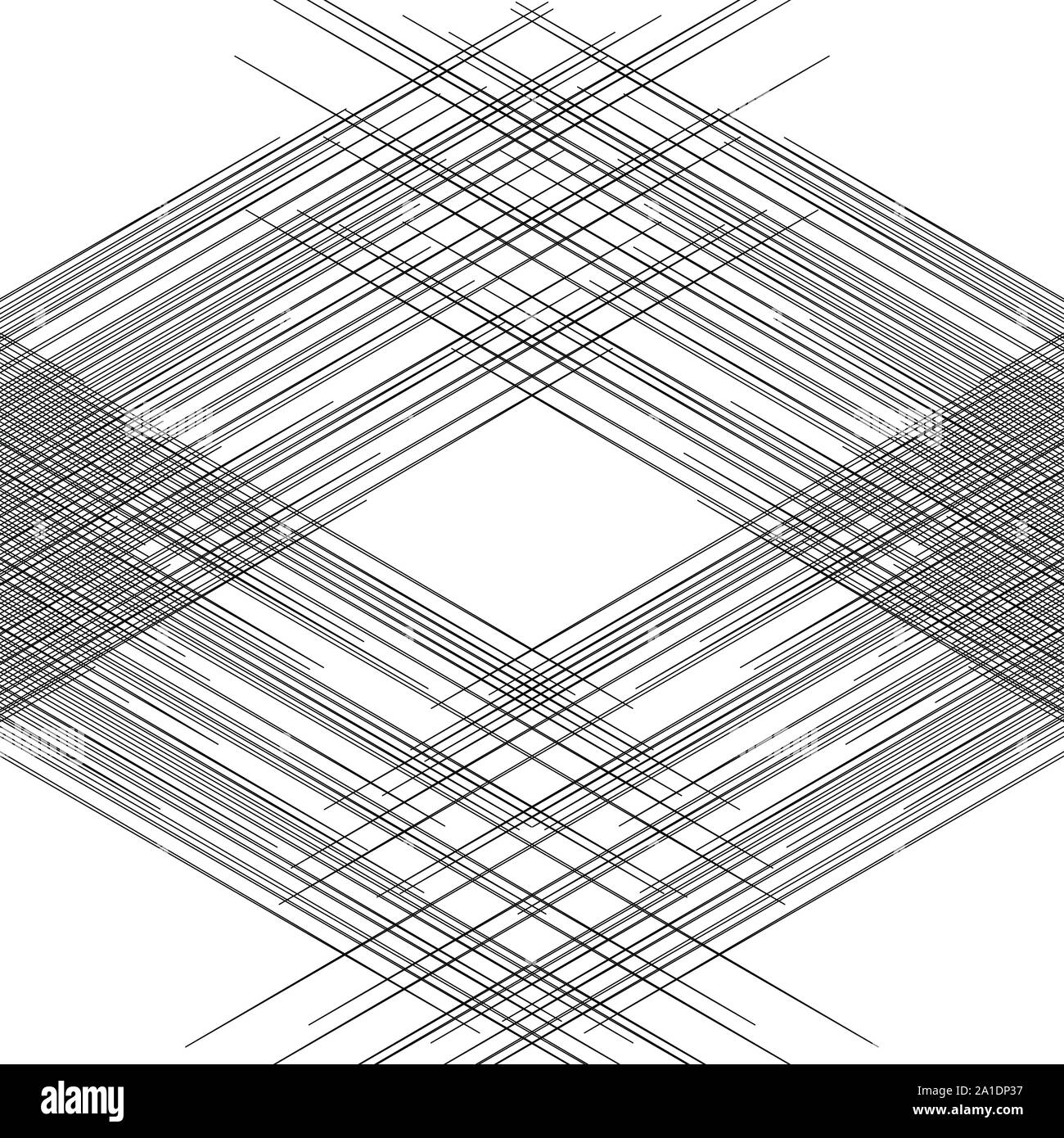 Grid, mesh pattern, texture with dynamic, irregular lines. Intersecting stripes matrix, grating ...