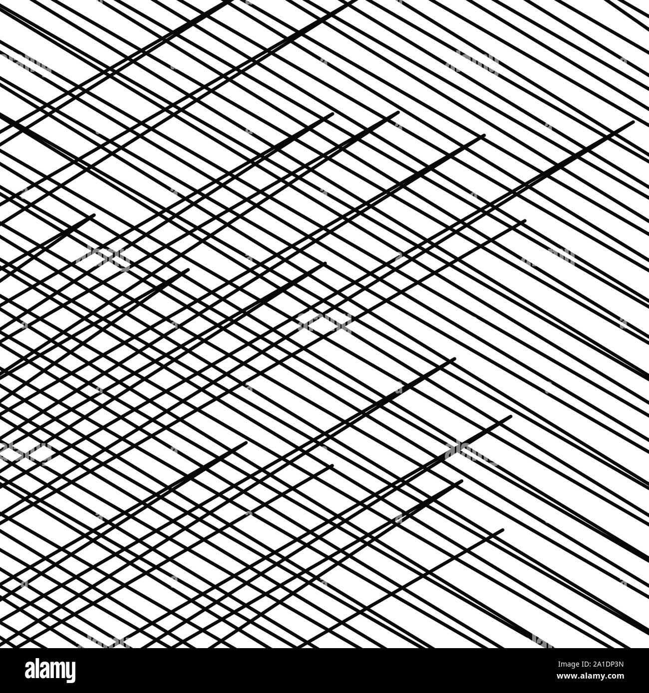 Grid, mesh pattern, texture with dynamic, irregular lines. Intersecting stripes matrix, grating ...