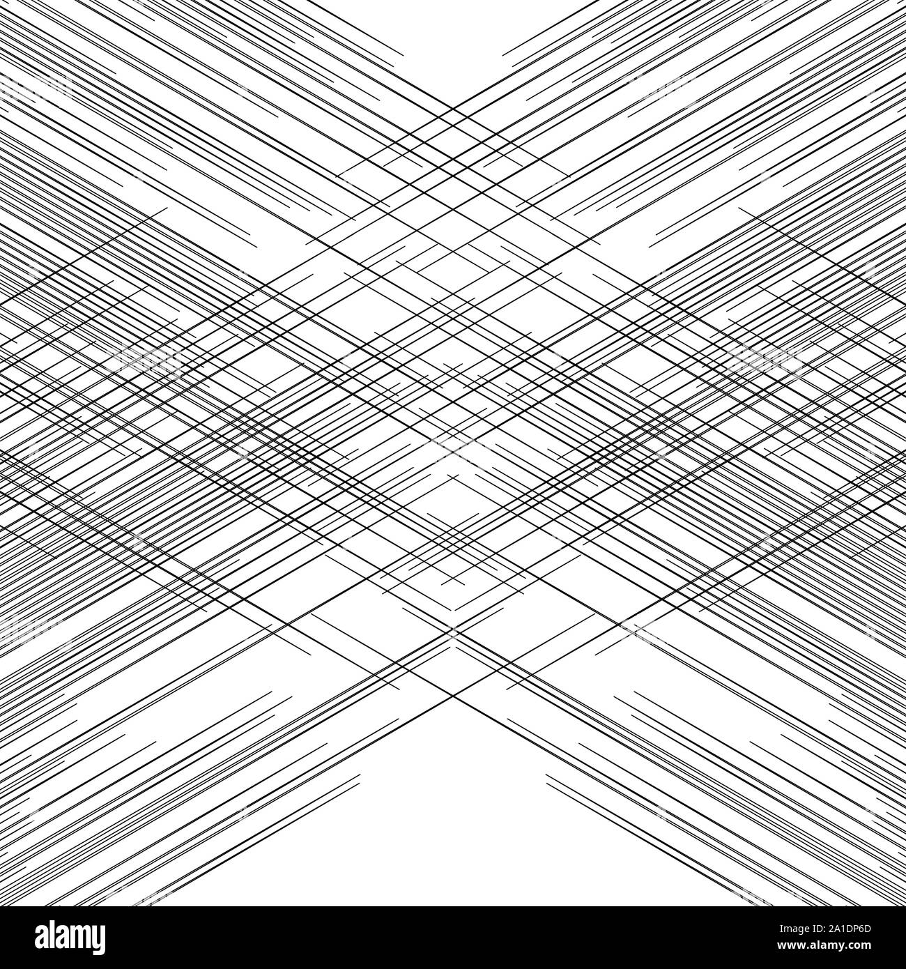 Grid, mesh pattern, texture with dynamic, irregular lines. Intersecting stripes matrix, grating ...