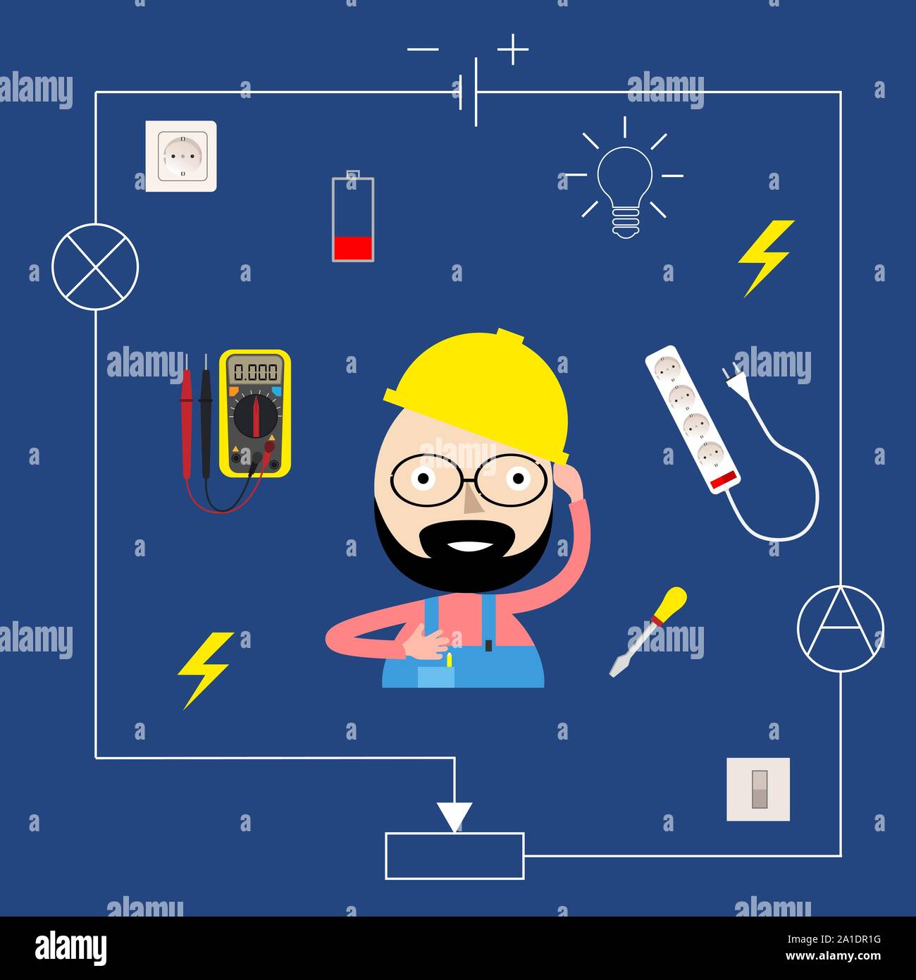Wiring diagram vector vectors hi-res stock photography and images - Alamy
