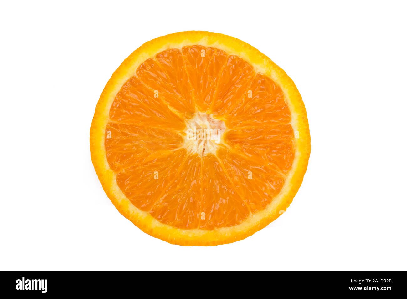 orange cut closeup, isolated on white background Stock Photo - Alamy