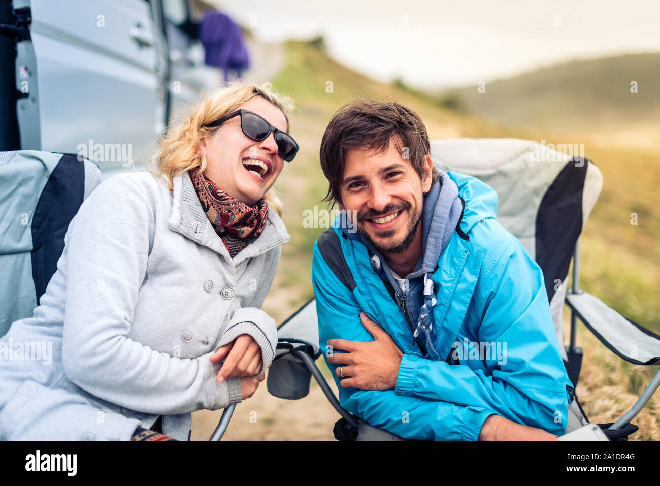 Campervan couple spain hi-res stock photography and images - Alamy