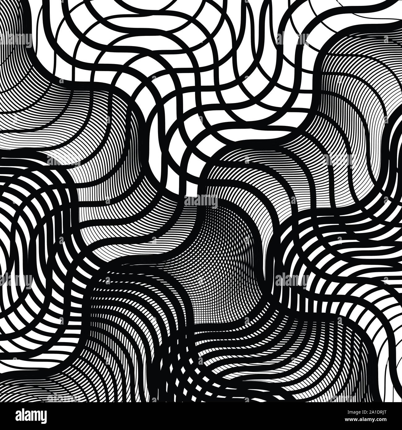 Irregular geometric pattern, background with wavy, waving grid, mesh of ...