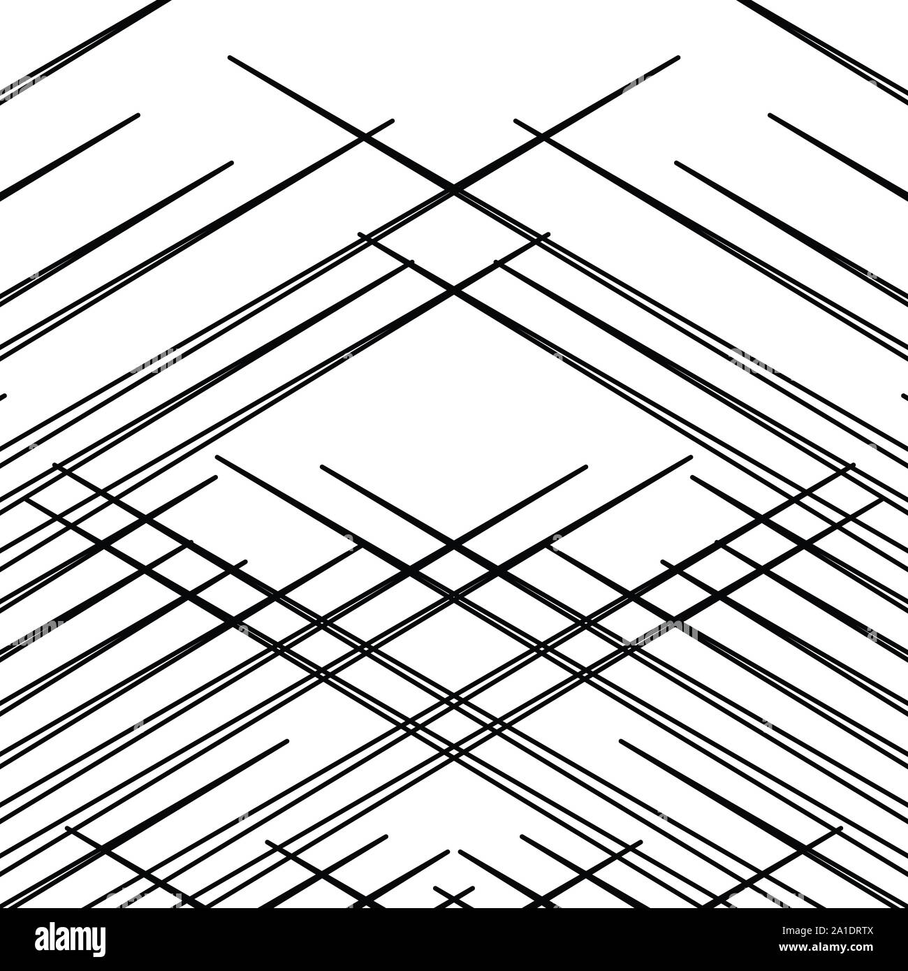 Grid, mesh pattern, texture with dynamic, irregular lines. Intersecting stripes matrix, grating ...